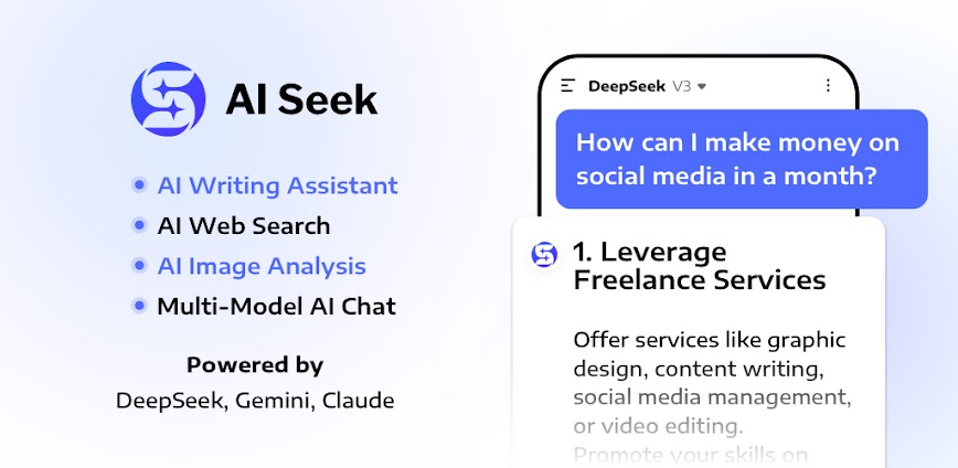 AI Seek: DeepSeek R1 & V3 V1.7.0-25052992 [Pro] - GocMod.com