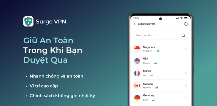 Surge VPN - Fast & Secure V1.4.7 [Vip] - GocMod.com